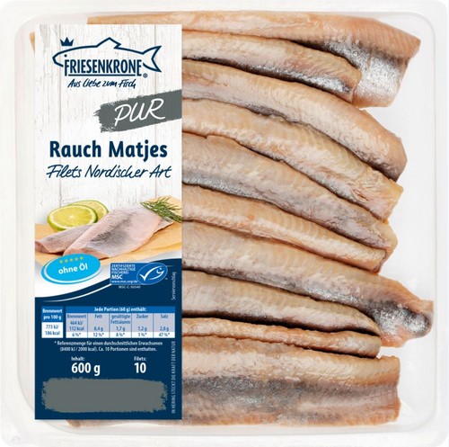30004 Friesenkrone Matjes Pur rauchgewürzt Nordische Art 10 ST 600 G